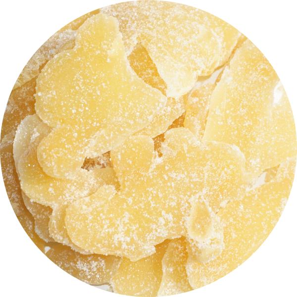 原産国：タイ原材料：生姜・砂糖 保存料（メタ重亜硫酸ナトウリウム）形態：袋入り賞味期限：180日保存方法：直射日光・高温多湿を避け、冷暗所にて密閉保存下さい。開封後はどうぞお早めにご使用下さい。