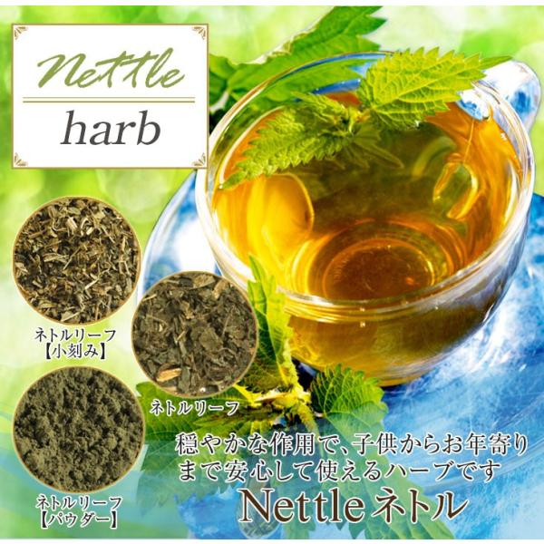 原産国：トルコ・スペイン原材料：ネトルリーフ形態：袋入り賞味期限：300日保存方法：直射日光・高温多湿を避け、冷暗所にて密閉保存下さい。開封後はどうぞお早めにご使用下さい。