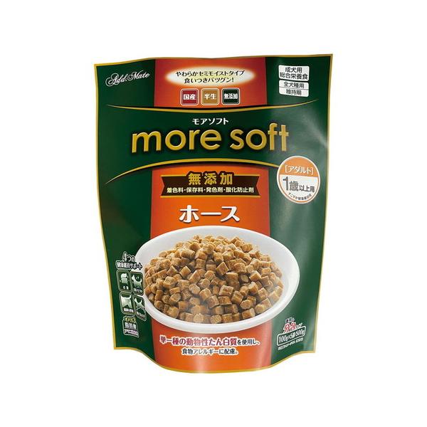 モアソフトホースアダルトは、生の馬肉と野菜から作られた成犬用ソフトタイプドッグフードです。生の馬肉と野菜から作った素材際立つ美味しさ。馬肉は、愛犬の体をつくるために重要な必須アミノ酸が豊富に含まれており、素材からバランスよく成分を摂取できる...