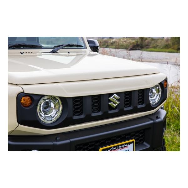 純正に被せてボルトオン装着するだけで簡単バッドフェイスに！ライトにもほぼ被らず、光軸も変わらないので車検OK!!ブランド：CLS UP(シーエルエスアップ)　品名：バッドフェイスパネル　適合：スズキ　ジムニー JB64　ジムニーシエラ JB...