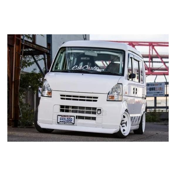 ブランド：CLS VS　（バンシリーズ)品名：フロントスポイラー（ビス付属）適合：スズキ　エブリィバン　DA64V /マツダ　スクラム　DG64V /日産 NV100クリッパー DR64V材質：FRP製品　未塗装　黒ゲルコート仕上げ納期につ...