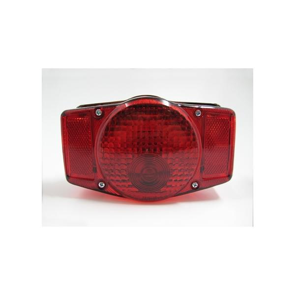 純正形状を再現したテールランプです。配線：ブラック（スモール）・レッド（ブレーキ）となります。※マイナス配線はソケットの金属部分から引いてください。（主な適合車種）CB400F/CB350F/CB750four(K2-K4)/CB550FO...