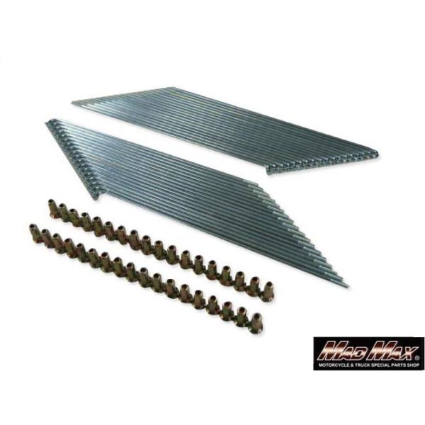 （主な適合車種）■純正タイプ スポーク＆ニップルSET■サビや歪みの補修用としてご使用ください。（適合）〜99年モデル　スーパーカブ50（フロント）17インチホイール※ホンダ純正部品ではありません。※外径約195mm(デカドラム)のドラムブ...