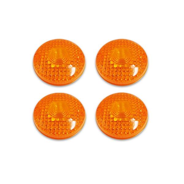 純正の形状を再現したウインカーレンズです。※バルブは付属しておりません。（主な適合車種）KH250/KH400などのKHシリーズ 250SS/750SSなどのマッハシリーズ(※年式や仕様により異なる場合があります。画像にて形状をご確認くださ...