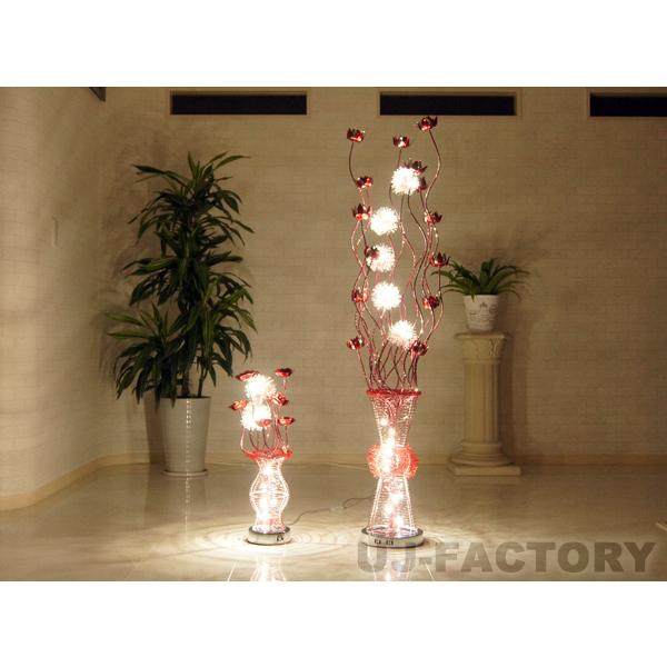 【商品データ】（１）フロアスタンド台座の直径　約：223mm全高　約：1470mmフラワー部分幅 約：400mm電源コード （スイッチ）：全長：約155cmスタンドから中間スイッチまで：約65cm電球 （消費電力）：LED豆球 × 63個（...