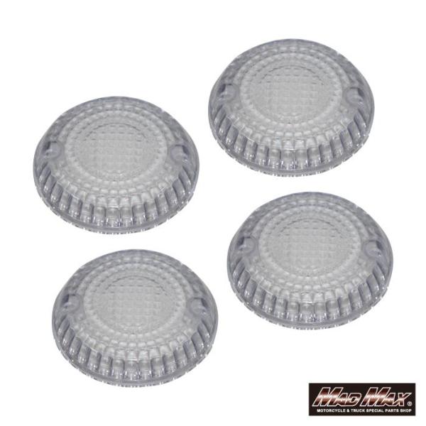 ★　MAD MAX ウインカーレンズ　★【 商品説明 】★カワサキ ゼファー400/χ ゼファー750/1100/バルカン 等 クリアウインカーレンズ ｘ4個セット【　製品データ」　】※純正の形状を再現したウインカーレンズです。※バルブは付...