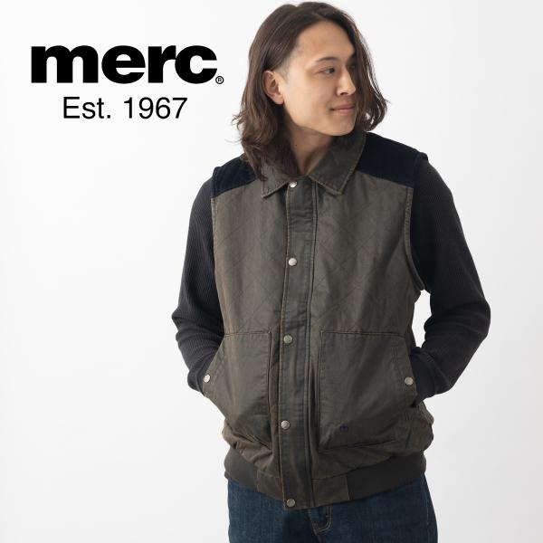 Merc London メルク ロンドン チェック HILBERT UK モッズファッション メルクロンドン ベスト ワックス加工 キルティング ダークブラウン レトロ メンズ モッズファッション プレゼント ギフト商品名:1112203カ...