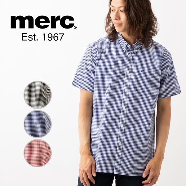 メルク ロンドン シャツ レトロ 半袖 Terry UK モッズ ファッション 赤 青 黒 メルクロンドン Merc London ギンガムチェック 半袖シャツ 3色 メンズ モッズファッション プレゼント ギフト商品名:1507108【カ...