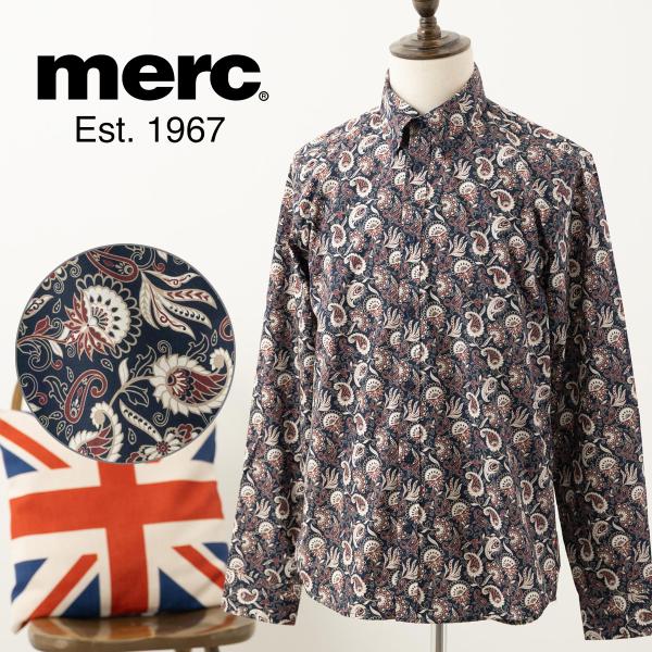 MERC LONDONBUSHBYPAISLEY PRINT SHIRTメルクロンドンペイズリープリント長袖シャツ 60年代モッズの空気感を感じさせる、メルクロンドンらしいペイズリー柄の長袖シャツ。一枚でコーディネートの主役になりつつ、どこ...