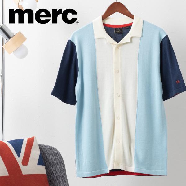 要注目モッズブランド、Merc londonメルク ロンドンのキャンプカラーニットシャツです。爽やかなブロックカラーがお洒落な一着。カジュアルからキレイめスタイルまで相性抜群。一枚あるとコーディネートの幅が広がります。また、開襟スタイルがリ...