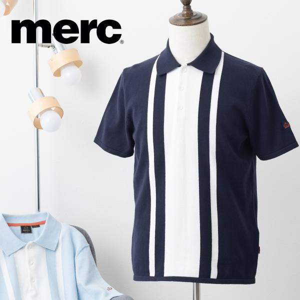 MERC LONDONVERTICAL STRIPE KNIT POLO SHIRTメルクロンドンヴァーティカルストライプニットポロシャツ 　 　 　 　　 　　  　　　 要注目モッズブランド、Merc londonメルク ロンドンのヴァ...