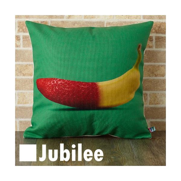 クッションカバー 北欧デザイン 45×45cm リネン 天然の麻で出来たハンドメイド ストロベリー バナナ Kelwin Design プレゼント ギフト 新生活 新居 引越し祝い 新築 定番の45cm x 45cm安心安全の天然理念素材。...