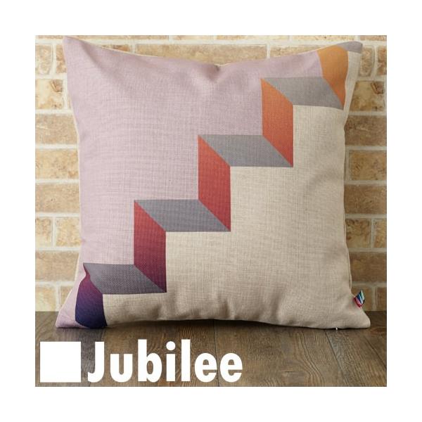 クッションカバー 北欧デザイン 45×45cm リネン 天然の麻で出来たハンドメイド グラデーション ステアーズ Kelwin Design プレゼント ギフト 新生活 新居 引越し祝い 新築定番の45cm x 45cm安心安全の天然理念素...