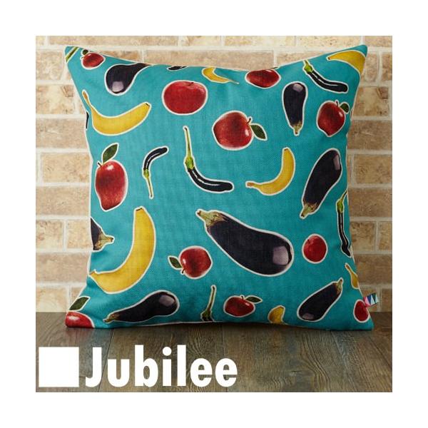 クッションカバー 北欧デザイン 45×45cm リネン 天然の麻で出来たハンドメイド フルーツ アンド エッグプラント Kelwin Design プレゼント ギフト 新生活 新居 引越し祝い 新築定番の45cm x 45cm安心安全の天然...