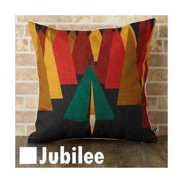 クッションカバー 赤 北欧デザイン 45×45cm リネン 天然の麻で出来たハンドメイド キャンプ ファイヤー Kelwin Design プレゼント ギフト 新生活 新居 引越し祝い 新築 定番の45cm x 45cm安心安全の天然理念素...