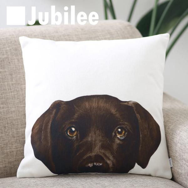 miart × Jubilee London Linen Cushion Cover　45 x 45cmLABRADOR RETRIVER 【 MA009 】ニューヨークで活躍するアーティスト「Miart」とのコラボレーション。かわいらしい...