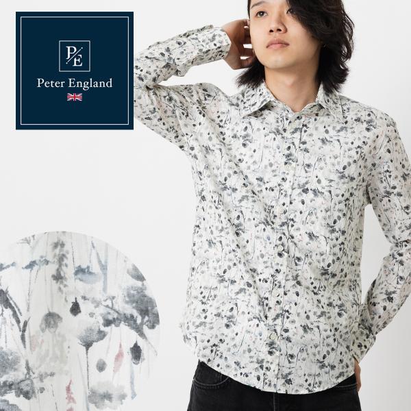 PETER ENGLANDFLOWER PRINTLONG SLEEVE SHIRTピーターイングランドフラワープリント長袖シャツ Peter Englandピーターイングランドのフラワープリントロングスリーブシャツです。上品なフラワーが全...