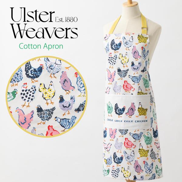 ULSTER WEAVERSCOTTON APRON【 Chick Chicken 】ULSTER WEAVERSのコットンエプロンです。 　　　しっかりとしたコットン生地にセンスの良いプリントが映える、他にはないデザイン。華やかで可愛らし...