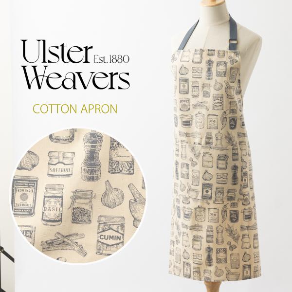 ULSTER WEAVERSCOTTON APRON【 Herbs &amp; Spices 】ULSTER WEAVERSのコットンエプロンです。しっかりとしたコットン生地にセンスの良いプリントが映える、他にはないデザイン。華やかで可愛ら...
