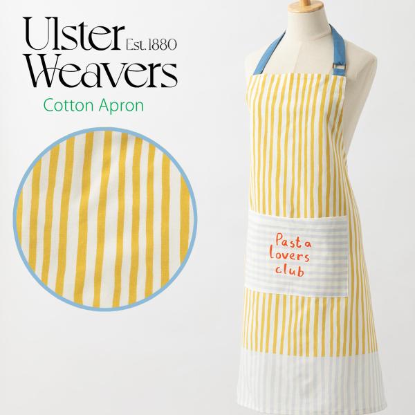 ULSTER WEAVERSCOTTON APRON【 Pasta Lovers Club 】ULSTER WEAVERSのコットンエプロンです。 　　　しっかりとしたコットン生地にセンスの良いプリントが映える、他にはないデザイン。華やかで...