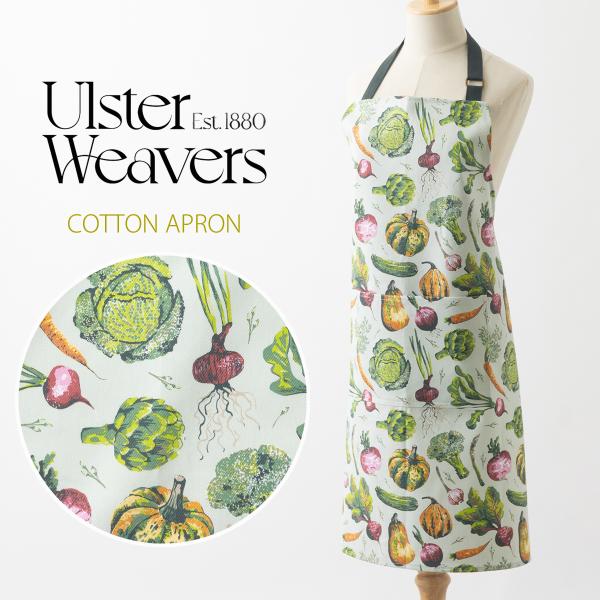 ULSTER WEAVERSCOTTON APRON【 Vegetable Medley 】ULSTER WEAVERSのコットンエプロンです。しっかりとしたコットン生地にセンスの良いプリントが映える、他にはないデザイン。華やかで可愛らしい...