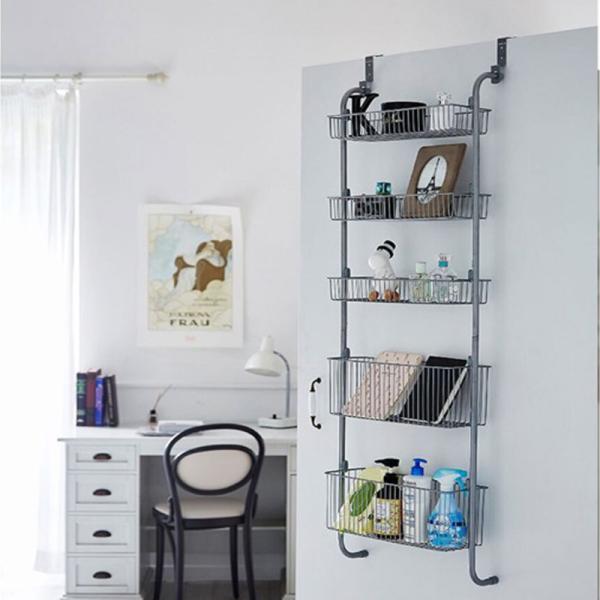 【素材】炭素鋼100%【サイズ/カラー】ホワイト、ブラック5段　(約）タテ116cm　ヨコ43cm　マチ16.5cm　6段　(約）タテ139cm　ヨコ43cm　マチ16.5cm　●丈夫な耐久性 揺れ防止 ゴム吸着板で揺れなく安定的に使用可能...