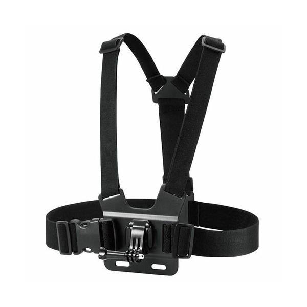 エレコム ELECOM GoPro HERO9/8/7/6/5/MAX用 マウント チェスト型 ハンズフリー撮影 クイックリリースバックルマウント ハーネス 着脱簡単 ブラック AC-MBCH01BK