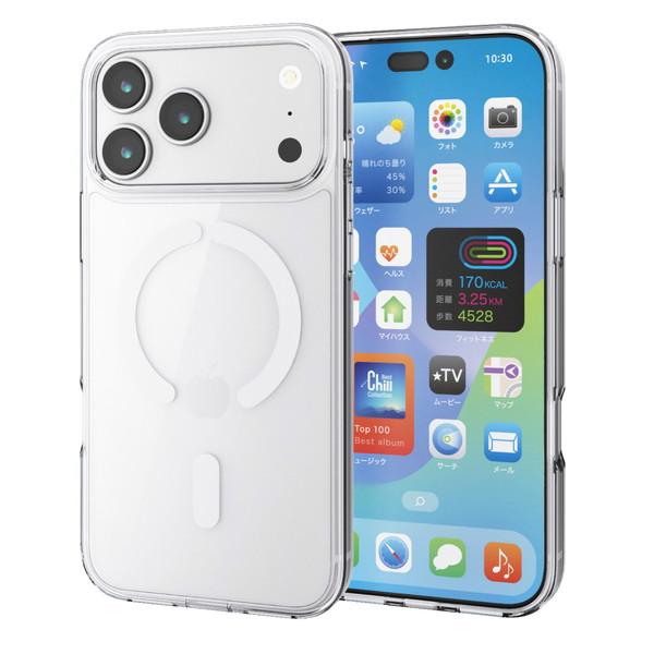 iPhone 17 Pro Max ケース ハイブリッド 衝撃吸収 MAGKEEP 磁力吸着ワイヤレス充電対応 ホワイト
