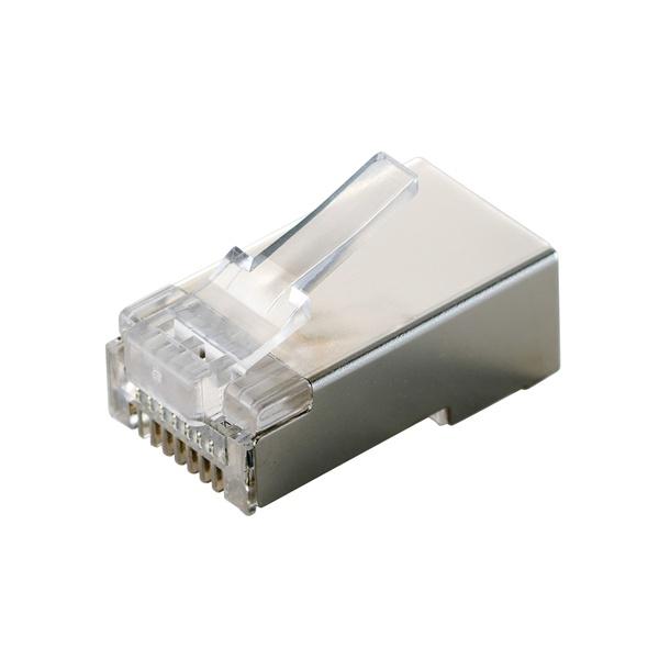 エレコム LD-SRJ45T10V2 自作用RJ45コネクター Cat5e対応 単線・ヨリ線両対応 STP 10個入 ハーフクリアCat5e用のRJ45コネクター10個入りです。単線・ヨリ線の両方に対応しているので、手持ちの材料を有効活用し...