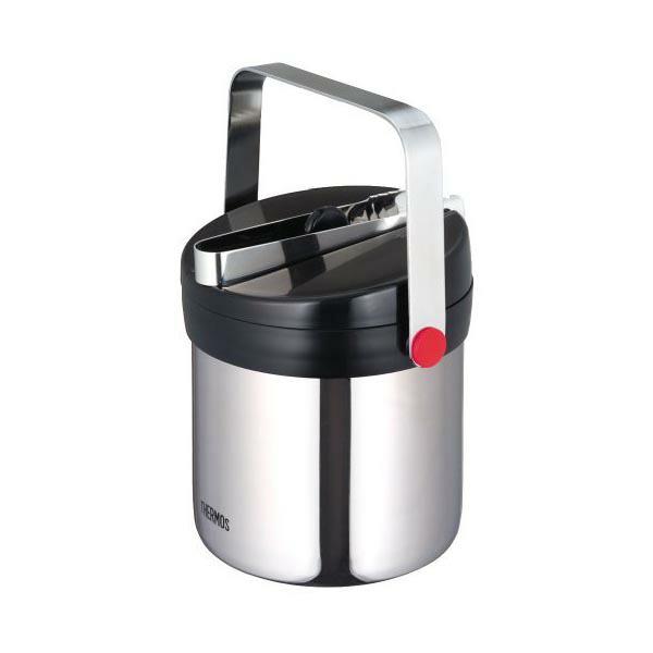 サーモス 真空断熱アイスペール ステンレスブラック JIN-1300 SBK 容器 ドリンク プレゼント 人気 長持ち キッチン 新生活 卓上●ステンレス魔法びん構造のアイスペール。中の氷が長持ち。テーブルの結露もなく快適。水切り・トング付...