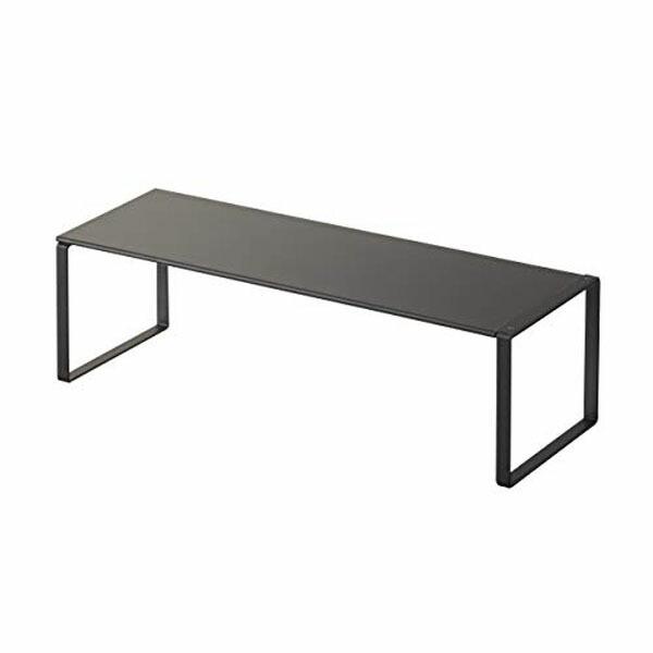 【2個セット】山崎実業 下駄箱中 伸縮シューズラック フレーム ブラック 2573