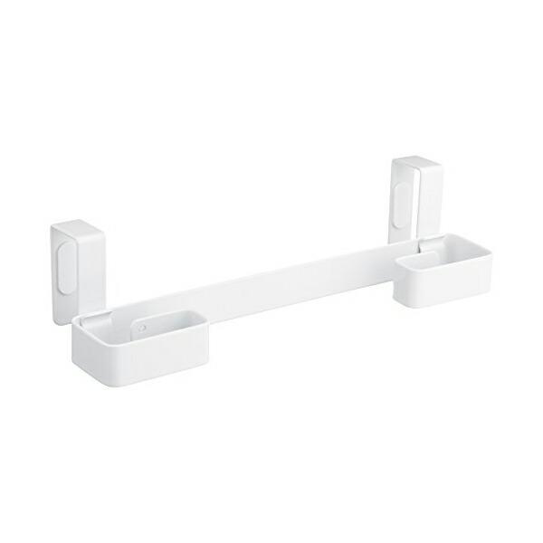 レジ袋&amp;タオルハンガー プレート ホワイト 山崎実業■シンク扉に引っ掛けて簡易ゴミ箱やタオルハンガーに！■シンク扉に引っ掛けて使えるキッチンフック。■レジ袋をひっかけて簡易キッチンゴミ箱に。■キッチンタオルハンガーとしても使用可能。...