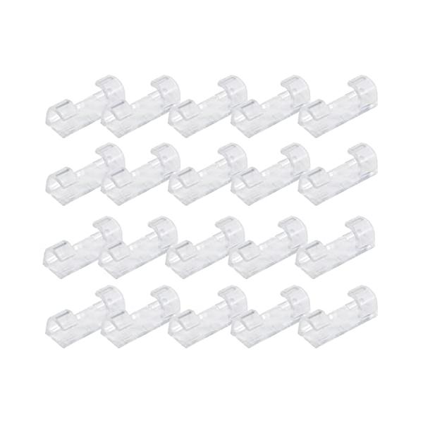 【3個セット】 LEC レック 粘着コード止めクリア 20個入 H00456