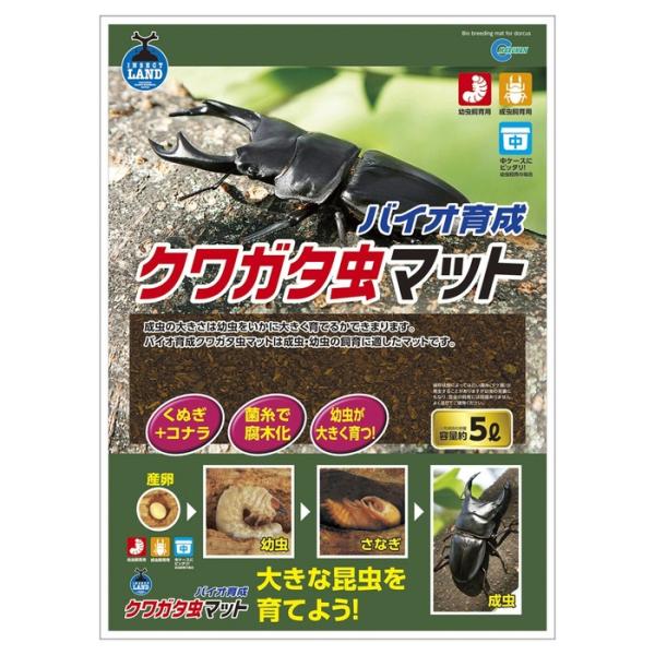 マルカン インセクト ランド バイオ育成マット M-700 クワガタ 幼虫 成虫用 くぬぎ コナラ 熟成醗酵 菌糸腐木 昆虫飼育クワガタムシの幼虫を大きく育てるための昆虫マット。クヌギとコナラを粉砕し、菌糸で腐木化したものです。【特徴】●ク...