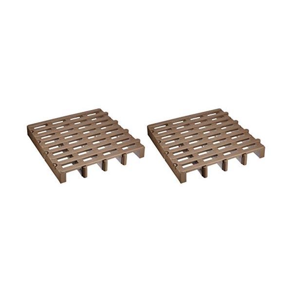 Belca すのこ ジョイントパレット 2台入り 幅51.7×奥行51.6×高さ7.1cm エコブラウン 耐荷重 120kg 湿気防止 日本製 JP-BR2
