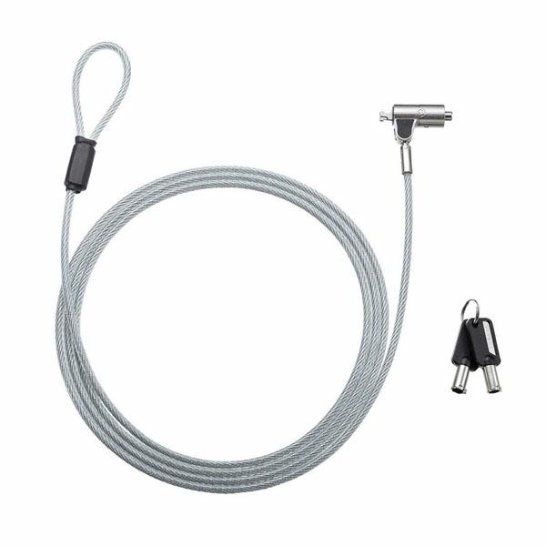 サンワサプライ SLE-38S-1 nanoスロット対応セキュリティワイヤー・シリンダ錠（鍵No.1） アクセサリ セキュリティ用品 SANWA SUPPLY