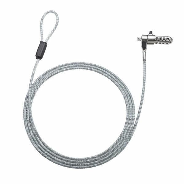 サンワサプライ SLE-40S nanoスロット対応セキュリティワイヤー・ダイヤル錠 アクセサリ セキュリティ用品 SANWA SUPPLY