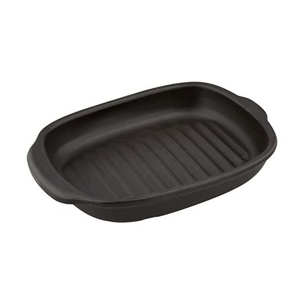 イシガキ グリルプレート 耐熱陶器 幅23.8cm×奥行17cm×高さ4cm 魚焼きグリル 電子レンジ 使用可能 グリル名人 プラス レシピ付き 4223