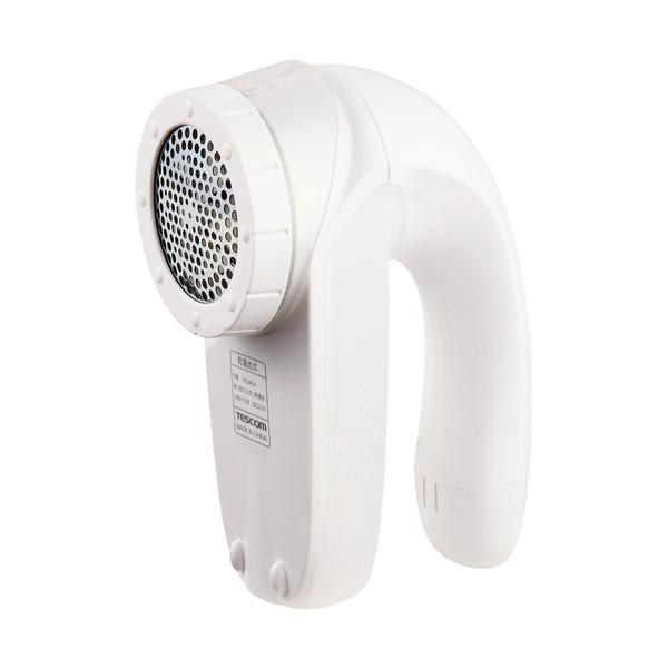 毛玉取り 電動 乾電池式 6枚刃 風合いガード5段階調整 毛玉クリーナー 衣類 セーター対応 ホワイト