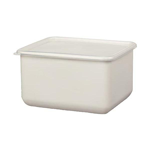 高木金属 ガラス質で洗いやすい 漬物容器 角型 ホーロー M 4.0L HSP-KM