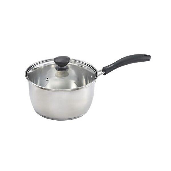 【3個セット】 ベストコ ND-5993 プリオール 片手鍋 18cm ガラス蓋付 Bestco