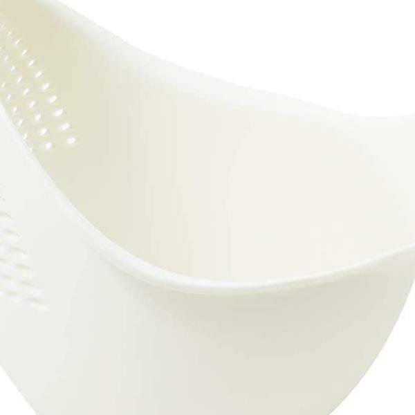 マーナ marna トリの水切りボウル M ホワイト / 1100ml ザル と ボウル が一体になる 食材 野菜洗い/水切り