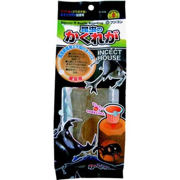 フジコン 昆虫のかくれがゼリー付●カブト虫が安心できる隠れ場所と、ゼリー用のエサ台が1つになった木です。ゼリー1個付き。原材料●成分広葉樹