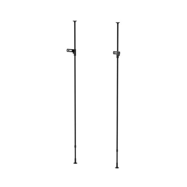 ヘイアン HEIAN SHINDO 室内物干し 竿受け 1段 マットブラック 取付高さ190~300cm 総耐荷重10kg TMH-81BK 平安伸銅工業