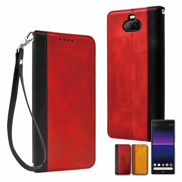 shizukawill Xperia 8 手帳型 本革調ケース SOX8BIRB