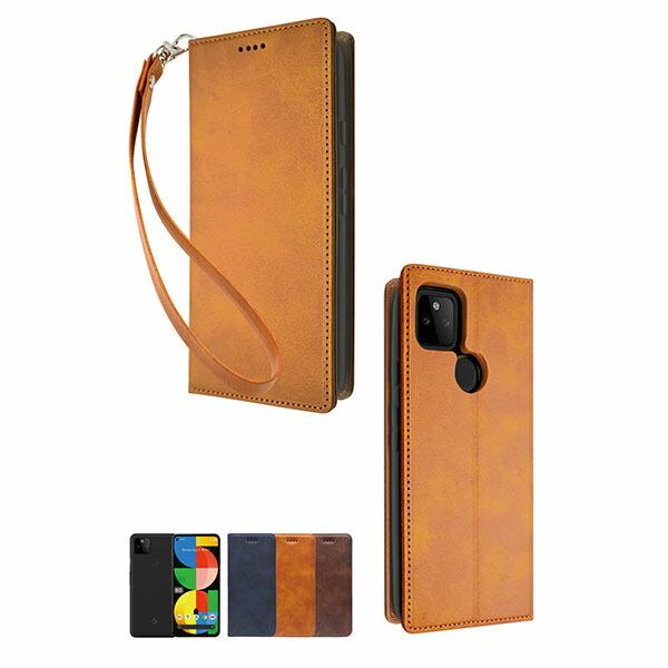 shizukawill Google Pixel5a 手帳型 本革調ケース GOPI5ALBR