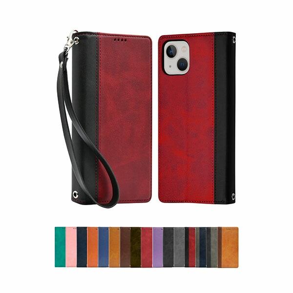 shizukawill iPhone13 手帳型 ケース カバー 本革調 レザーケース APIP13BIRB