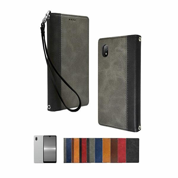 shizukawill Xperia Ace III 手帳型 本革調ケース SOXACE3BIGB