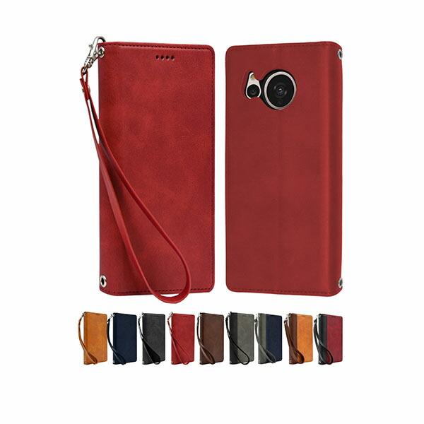 shizukawill AQUOS sense7 plus 手帳型 本革調ケース SHAQSE7PRED