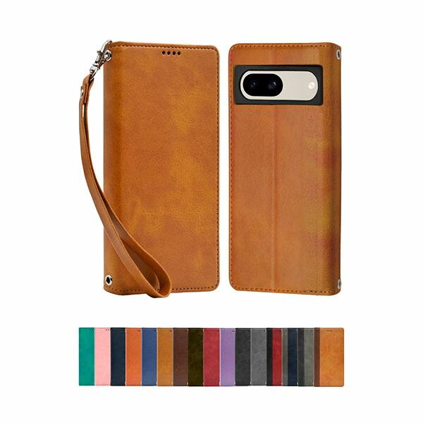 shizukawill Google Pixel8a 手帳型 ケース カバー 本革調 レザーケース GOPI8ALBR